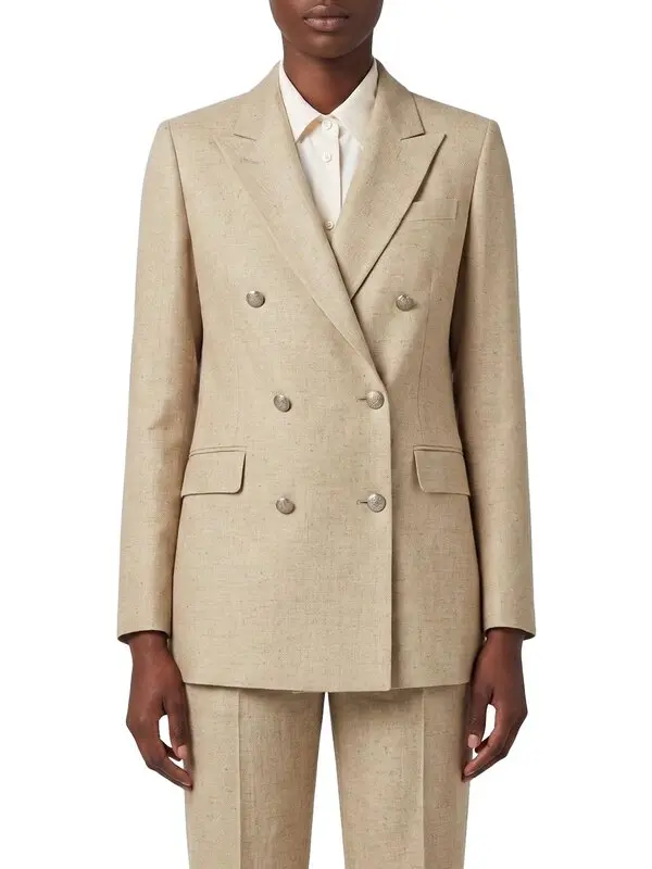 Tagliatore Double Breasted Blazer - Beige