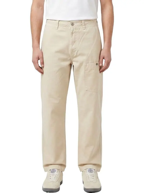 Stone Island Cotton Twill Carpenter Pants - White