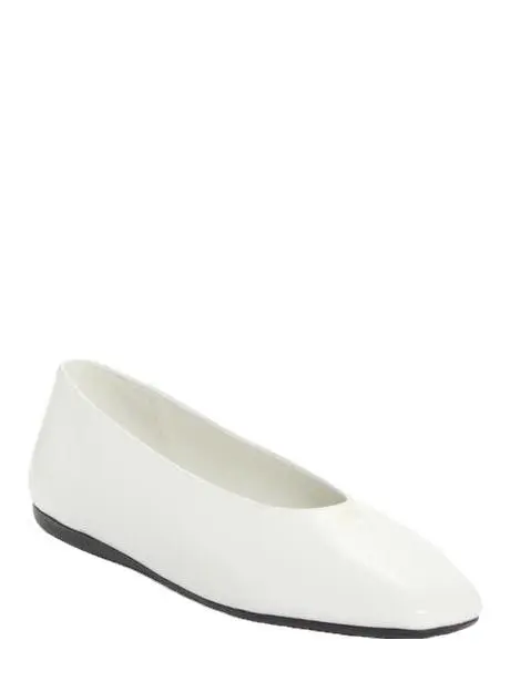 Prada Calfskin Leather Ballerina Flats - Bianco