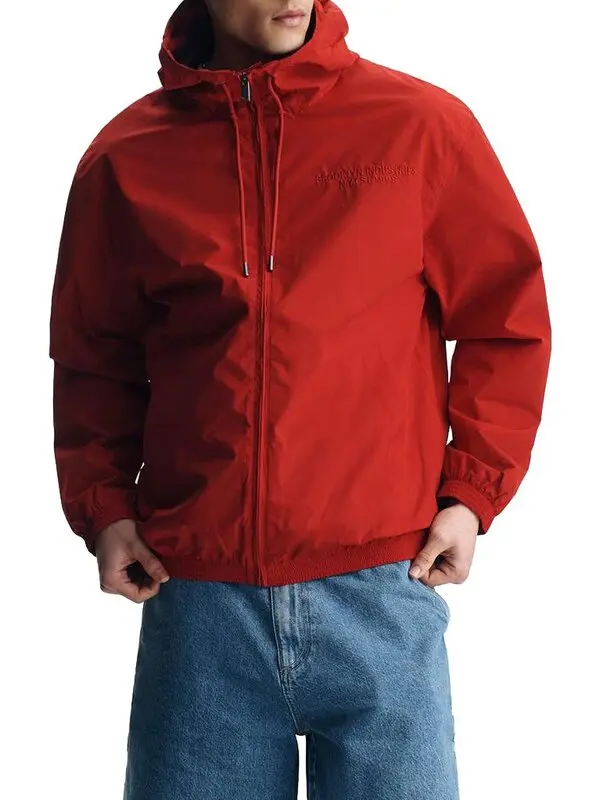 Brooklyn Industries Hooded Jacket With Drawstring And Elasticated Waistband - Emboldened