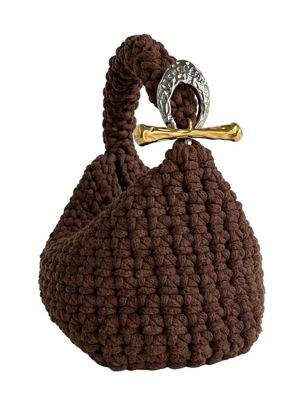 ISKRA Gigi Clasp Bag - Brown
