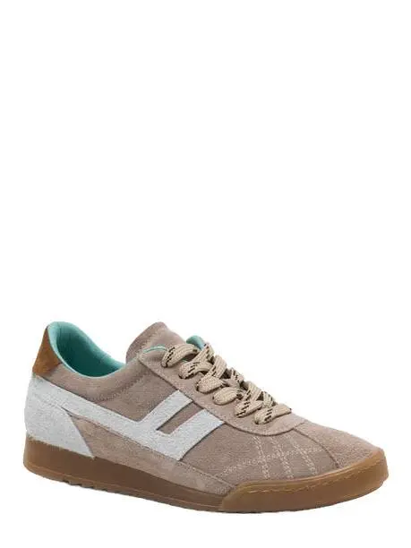 Free People Sierra Sun Suede Low Top Sneakers - Bone Suede Combo