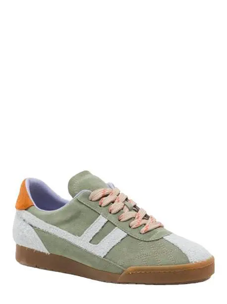 Free People Sierra Sun Suede Low Top Sneakers - Mint Suede Combo
