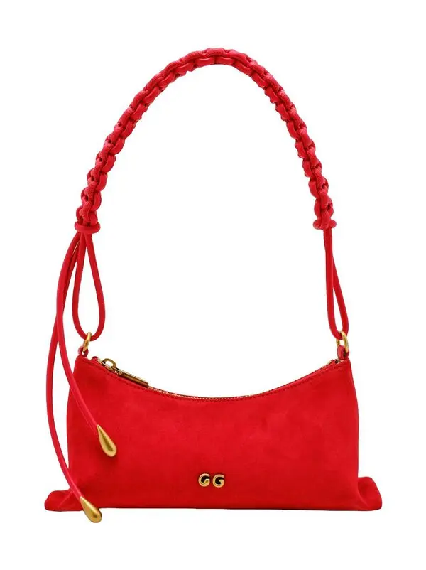 Cult Gaia Osa Suede Shoulder Bag - Vermilion