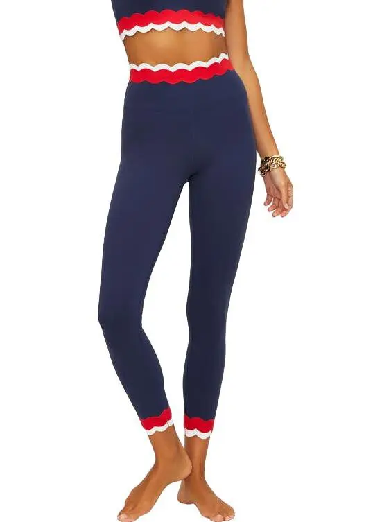 Beach Riot Stacy Scallop Colorblock Rib Leggings - Twilight Firework Colorblock
