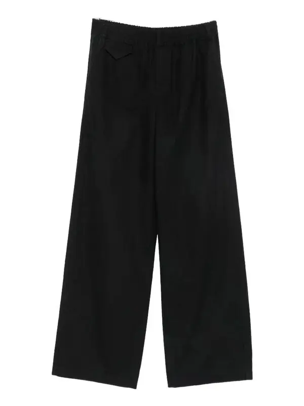 A.p.c. Wide-leg Elasticated Waist Trousers - Black