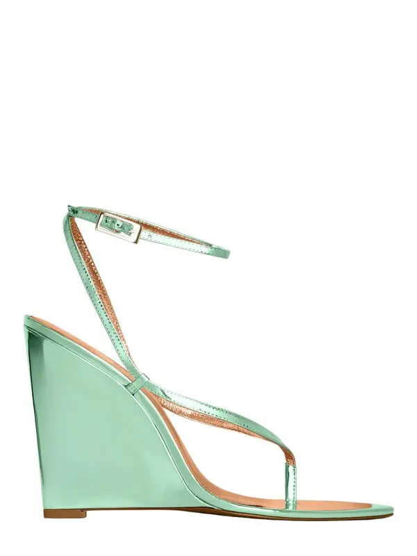 Retrofete Namby Wedge Metallic Sandals - Metallic Mint