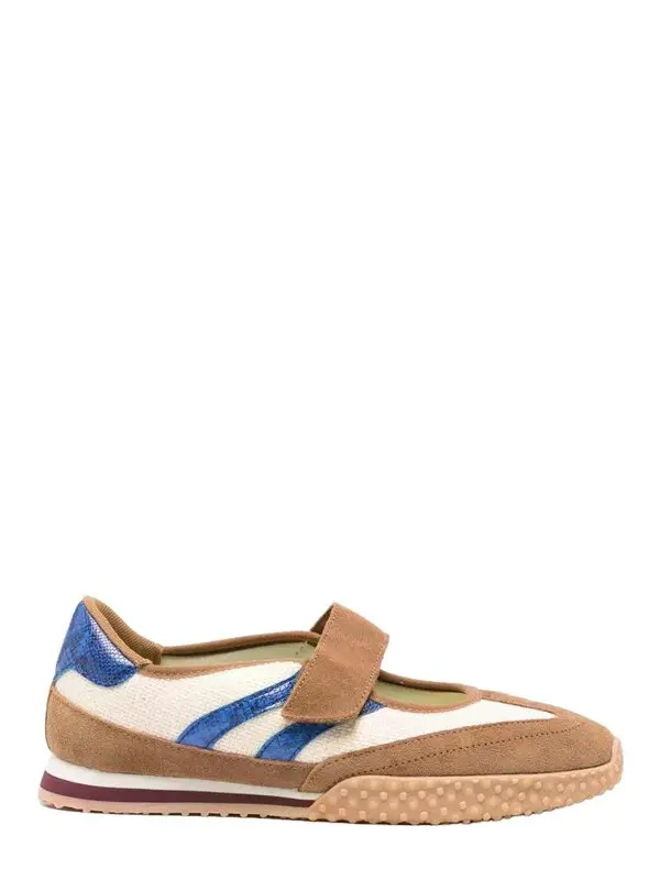 GIOSEPPO Nionbe Touch-strap Leather Sneakers - Neutrals