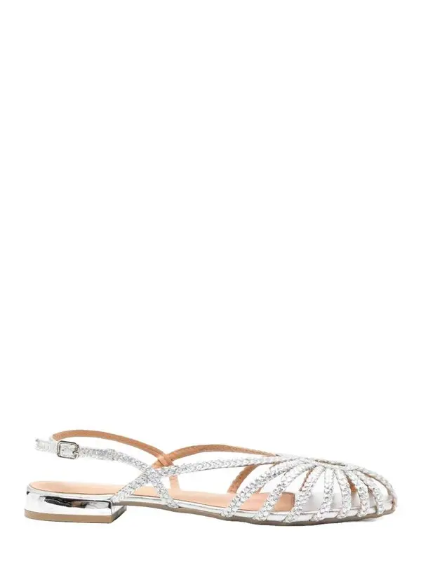 GIOSEPPO Hingham Braided Cage Sandals - Silver