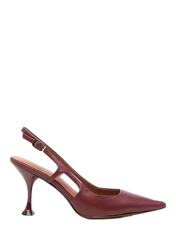 Lola Cruz Rhina Pointed-toe Slingback Pumps - Red