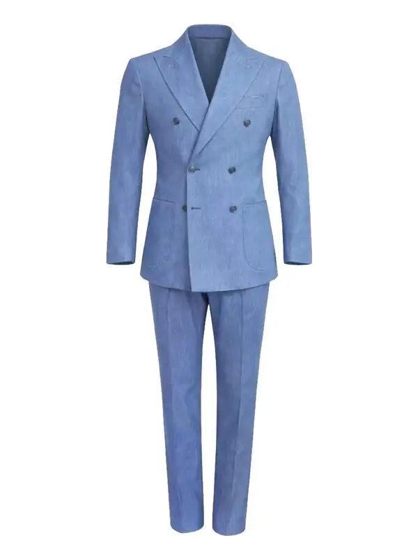 FRANZESE COLLECTION Beckham Double-breasted Suit - Blue