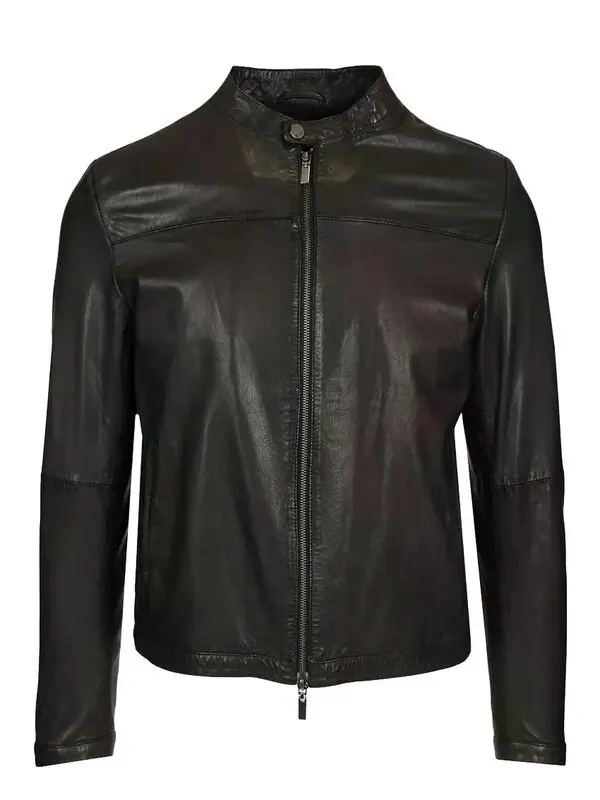 AL DUCA D’AOSTA 1902 Nappa Leather Biker Jacket - Black