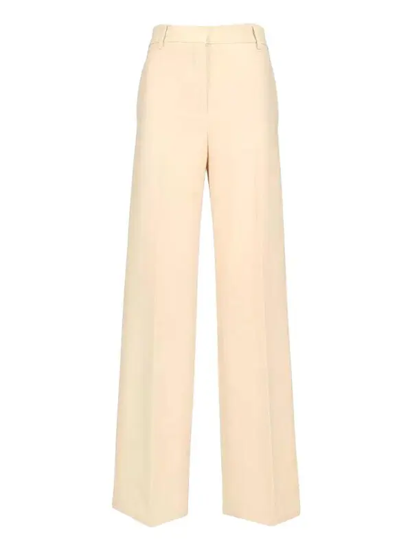 AL DUCA D’AOSTA 1902 Cream Stretch-cady Wide-leg Trousers - Neutrals