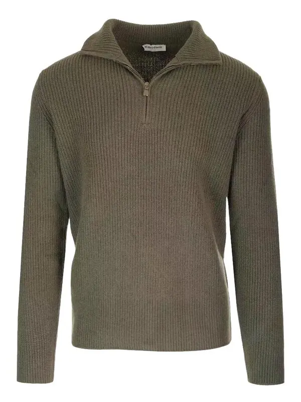 AL DUCA D’AOSTA 1902 Ribbed Half-zip Sweater - Green