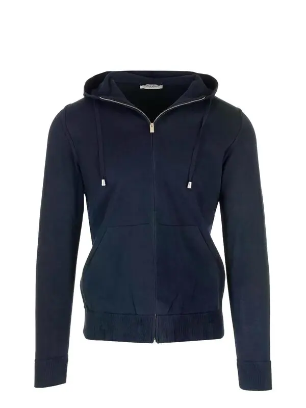 AL DUCA D’AOSTA 1902 Zip-up Drawstring Hoodie - Blue