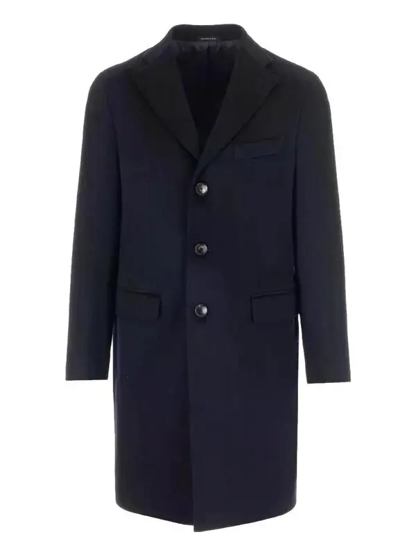 AL DUCA D’AOSTA 1902 Single-breasted Cashmere Coat - Blue