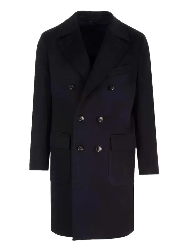 AL DUCA D’AOSTA 1902 Double-breasted Cashmere Midi Coat - Blue