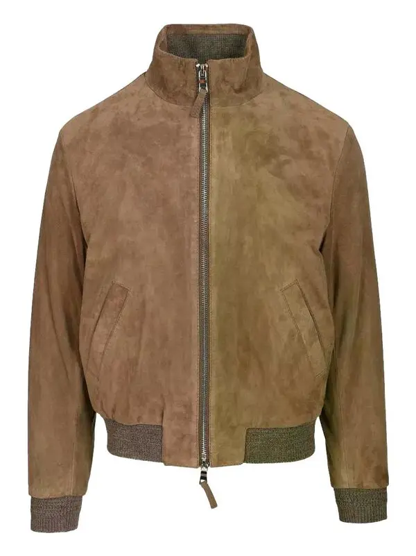 AL DUCA D’AOSTA 1902 Suede Zip-up Jacket - Brown