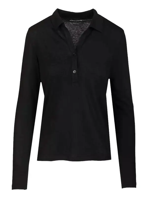 AL DUCA D’AOSTA 1902 Fine-knit Polo Shirt - Black