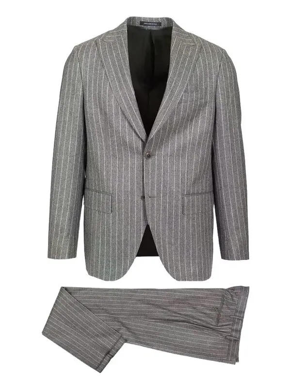 AL DUCA D’AOSTA 1902 Pinstripe Peak-lapel Suit - Grey