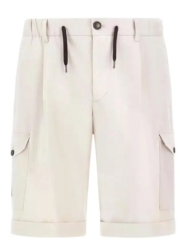Herno Drawstring Cargo Shorts - Neutrals
