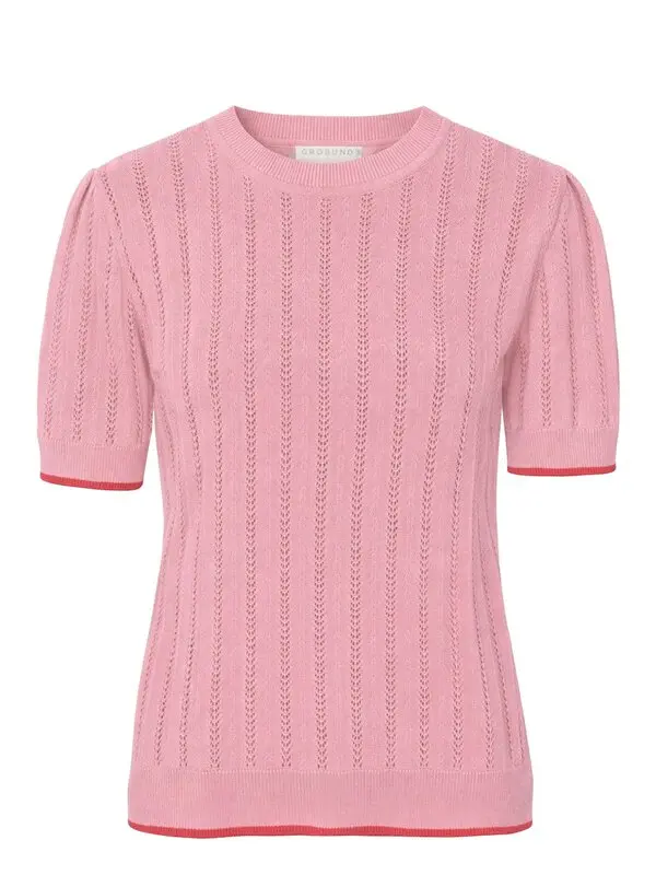 GROBUND Almine Knit Top - Pink