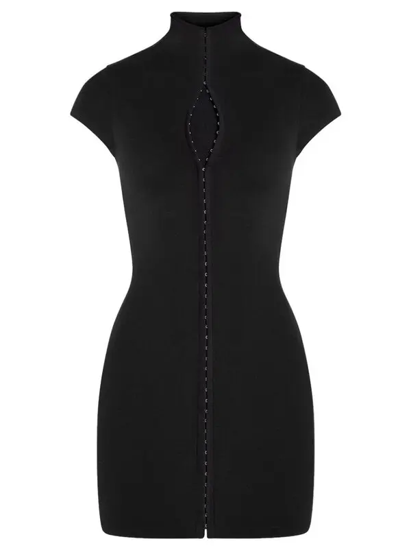 KHELA THE LABEL Risk It All" Mini Dress With Adjustable Hook-and-eye Closure - Black