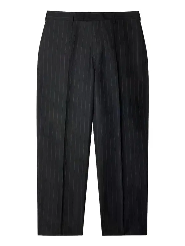 Paul Smith Relaxed-fit Pinstriped Tailored Trousers - Black