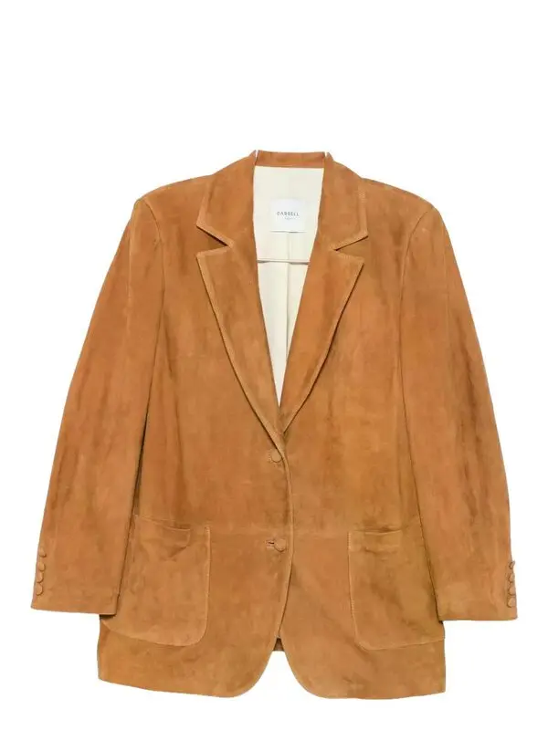 CASSELL Suede Single-breasted Blazer - Neutrals