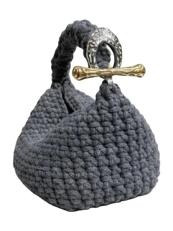 ISKRA Small Gigi Clasp Bag - Grey