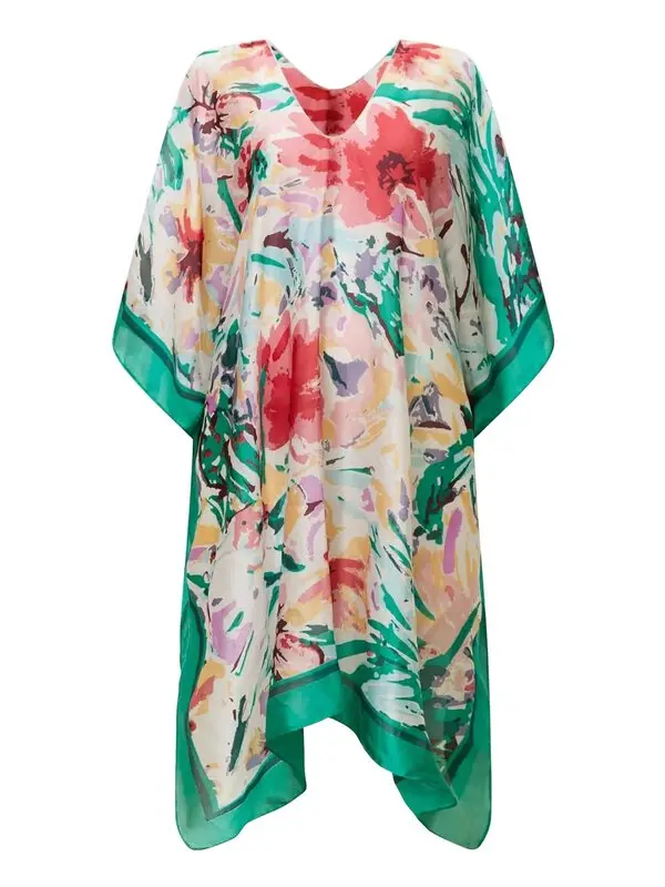 JAMES LAKELAND Floral Mosaic Kaftan - Green