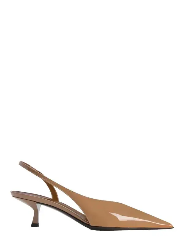 GIUSEPPE ZANOTTI Patent Leather Slingback Pumps - Brown