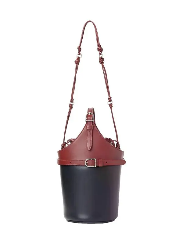 DURAZZI MILANO Leather Bucket Bag - Black