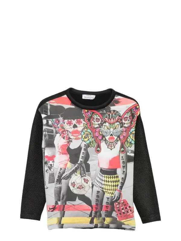 The Artistylist Skull Graphic Print Sweatshirt - Black