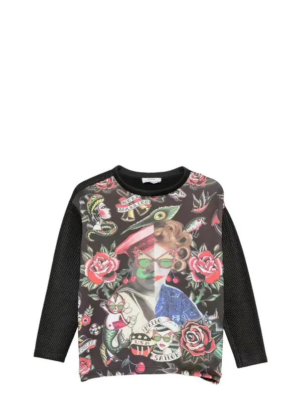 The Artistylist Graphic Print Sweatshirt - Black