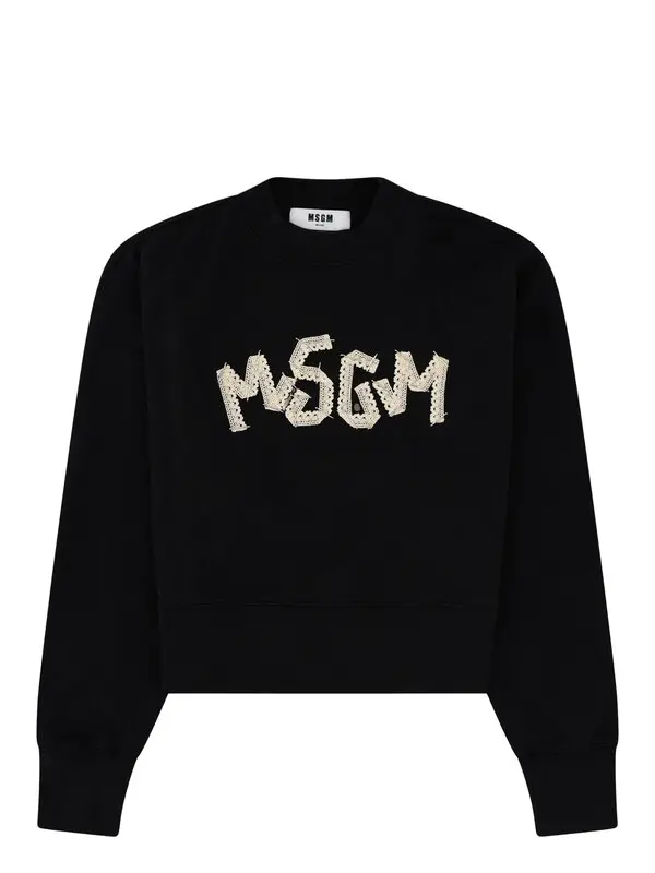 MSGM Sweatshirt With Logo Detail - Black