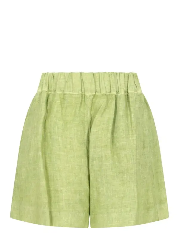 120% Lino Linen Shorts - Green