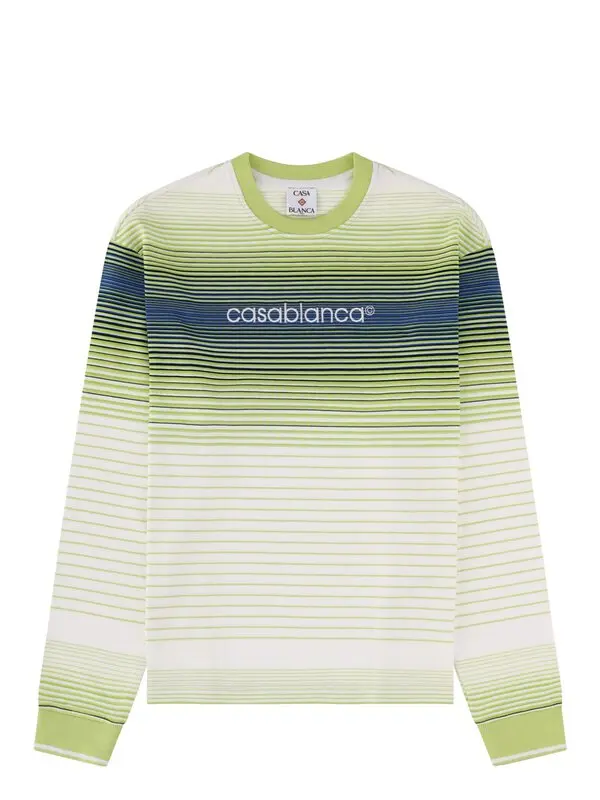 Casablanca Striped Crewneck T-shirt - Multicolour