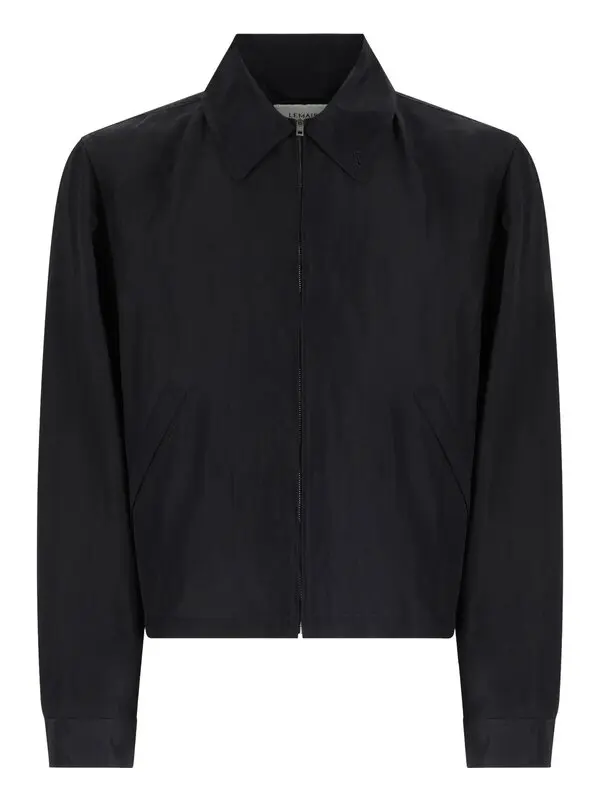 LEMAIRE Zip-up Cropped Jacket - Black