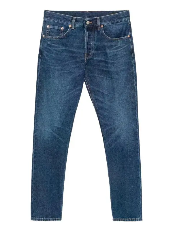 DONDUP Straight Leg Faded Effect Jeans - Blue