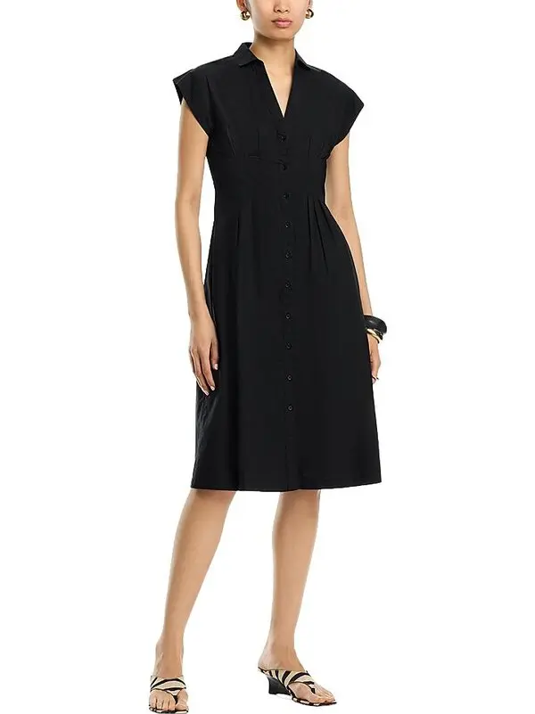 AREA STARS Tia Button Front Dress - Black