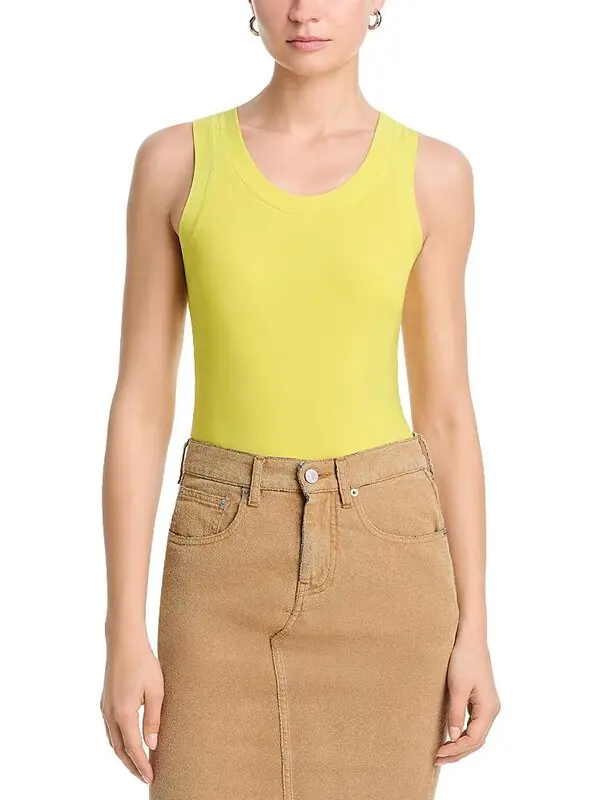 Norma Kamali Racerback Tank Top - Serene Yellow
