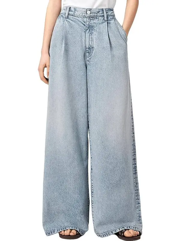 ALLSAINTS Haze High Rise Wide Leg Jeans - Light Indigo