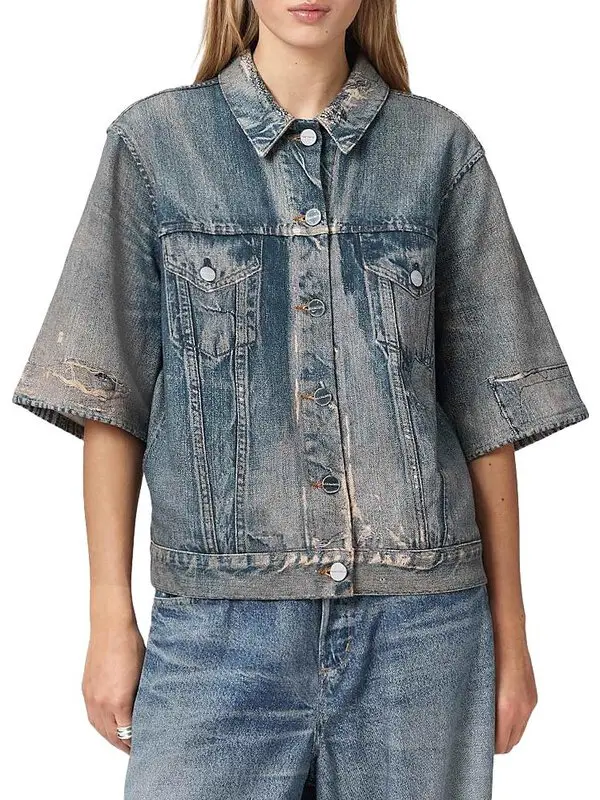 ALLSAINTS Juni Terry Shirt - Illusion Teal