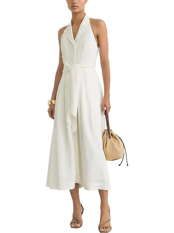 REISS Tor Midi Dress - Ivory