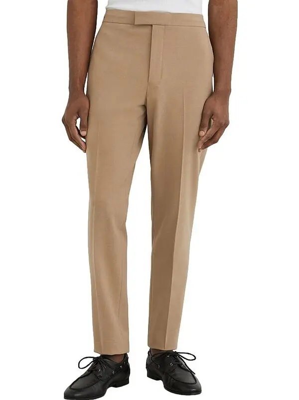 REISS Found Slim Fit Drawcord Trousers - Soft Camel