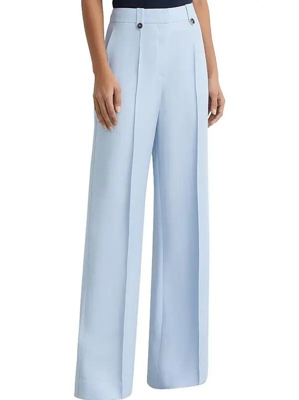 REISS Petite Magda Wide Leg Suit Trousers - Blue