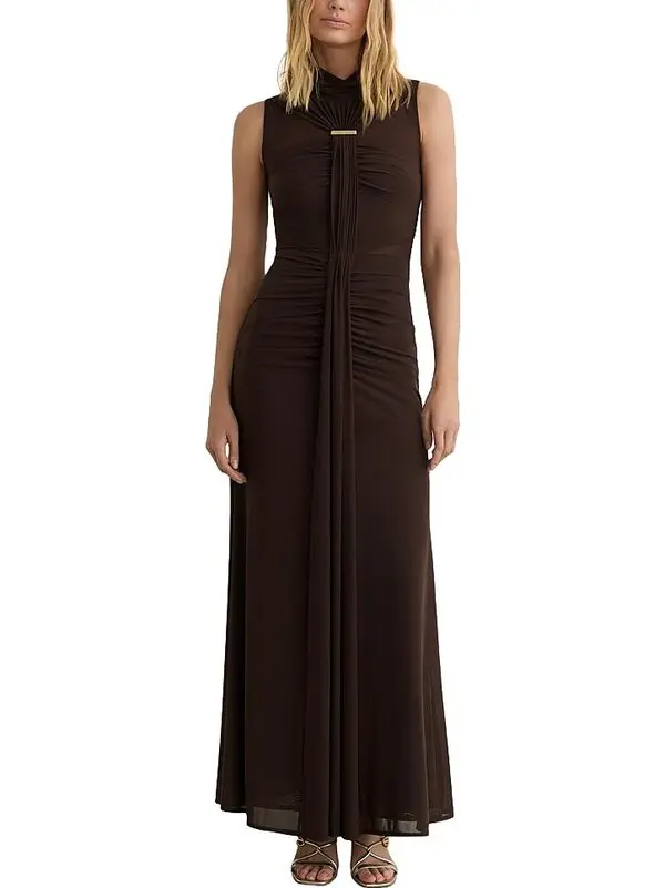 REISS Colette Gown - Chocolate