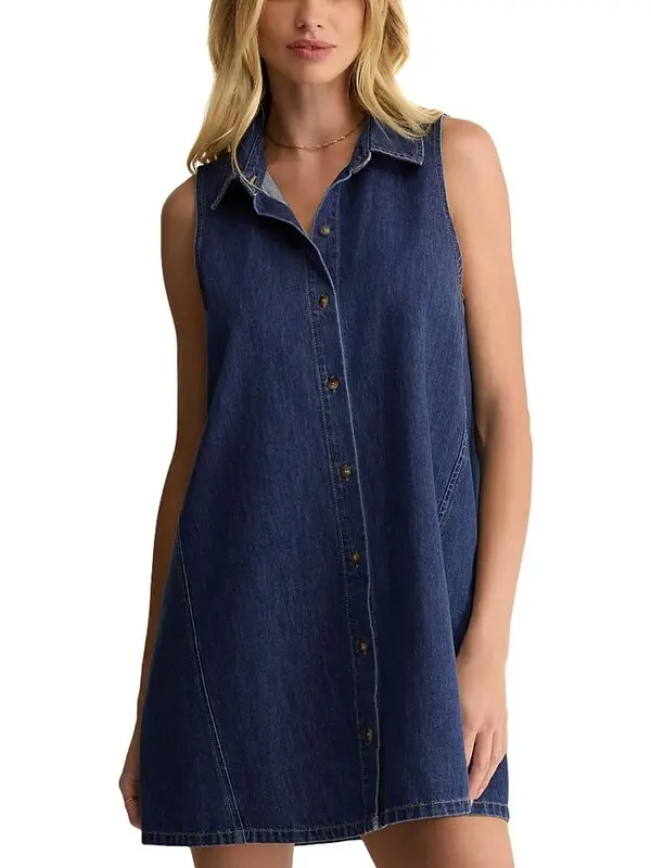 Z Supply Denim Mini Dress - Deep Water
