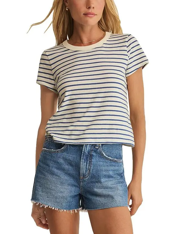 Z Supply Junie Striped Tee - True Navy